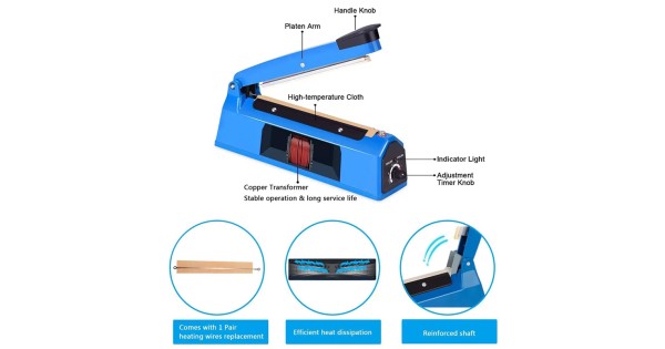 Impulse Heat Sealer PFS-200 Plastic Sealing Machine