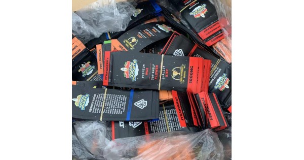 Moon Rockets Pre Roll Packaging, Kief Mylar Bag