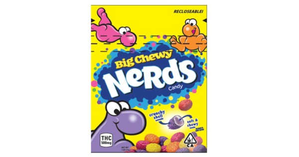 Nerds Candy Packaging 500mg THC 1oz 31g Mylar Bag Wholesale